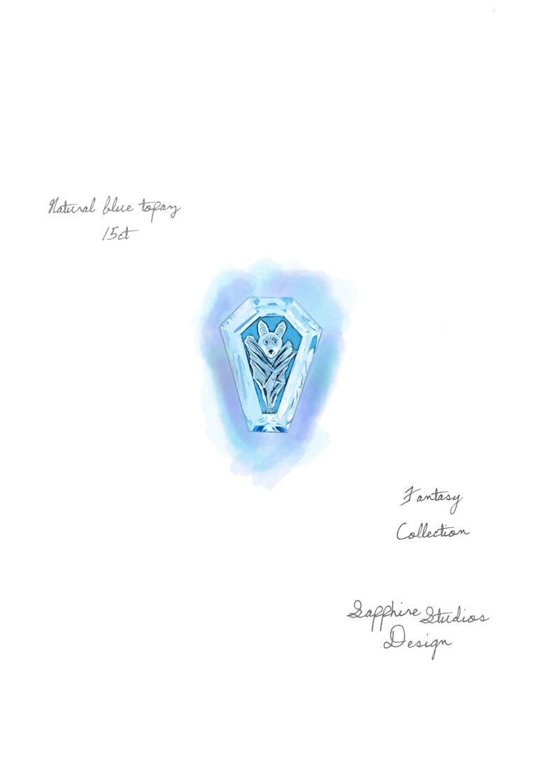 15.00ct Natural Blue Topaz - Fantasy Collection